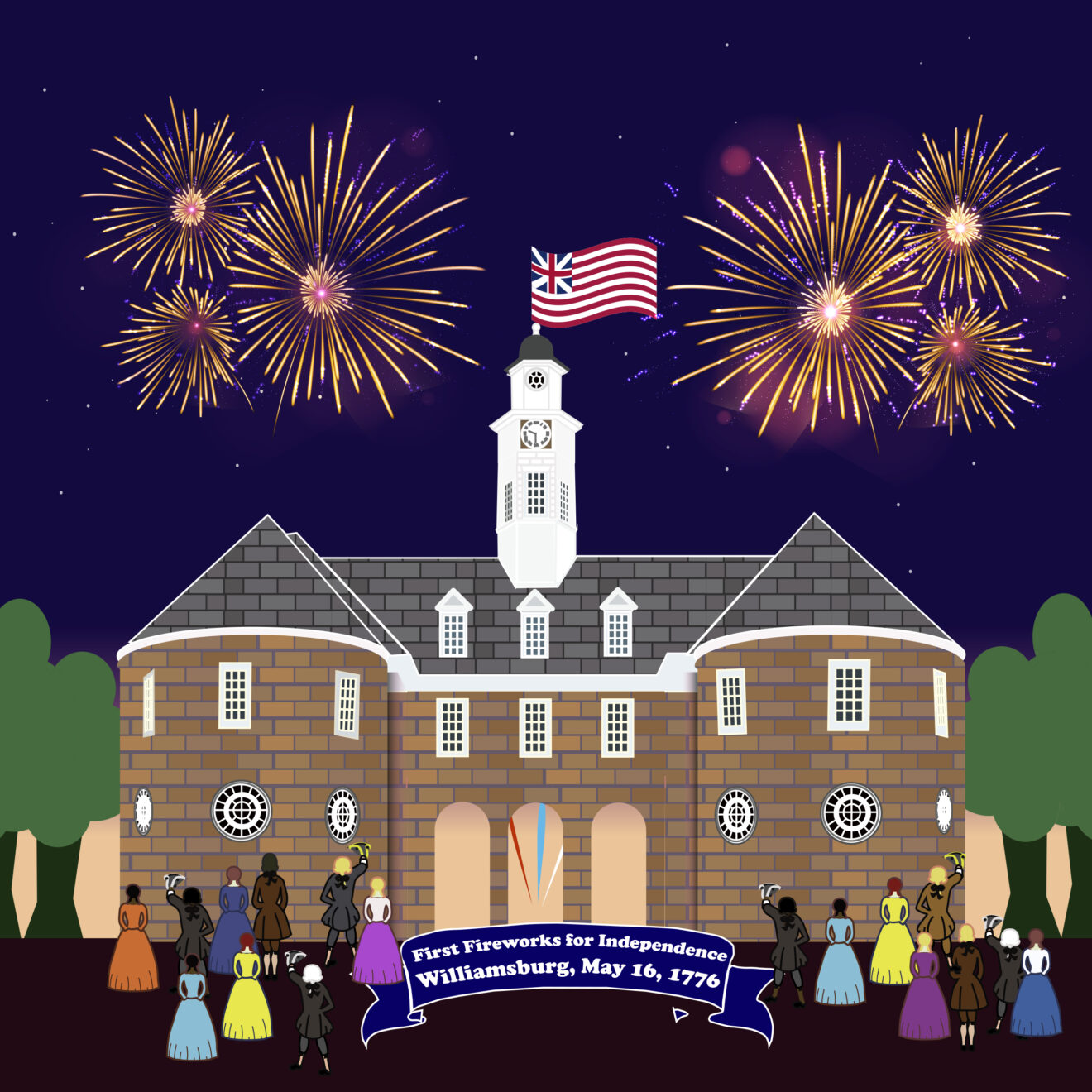 First Fireworks for Independence: Virginia’s Gift to America – Jane ...